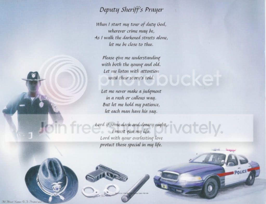 DEPUTY SHERIFF'S PRAYER Photo by namesrus | Photobucket